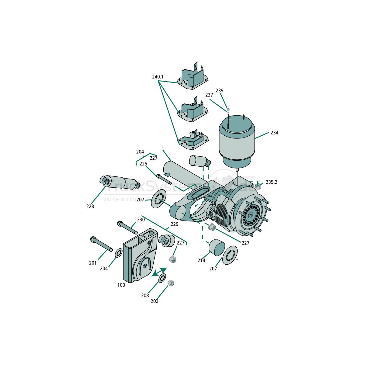 SAF Reparatursatz Federlagerung - 3434366100, 93,81