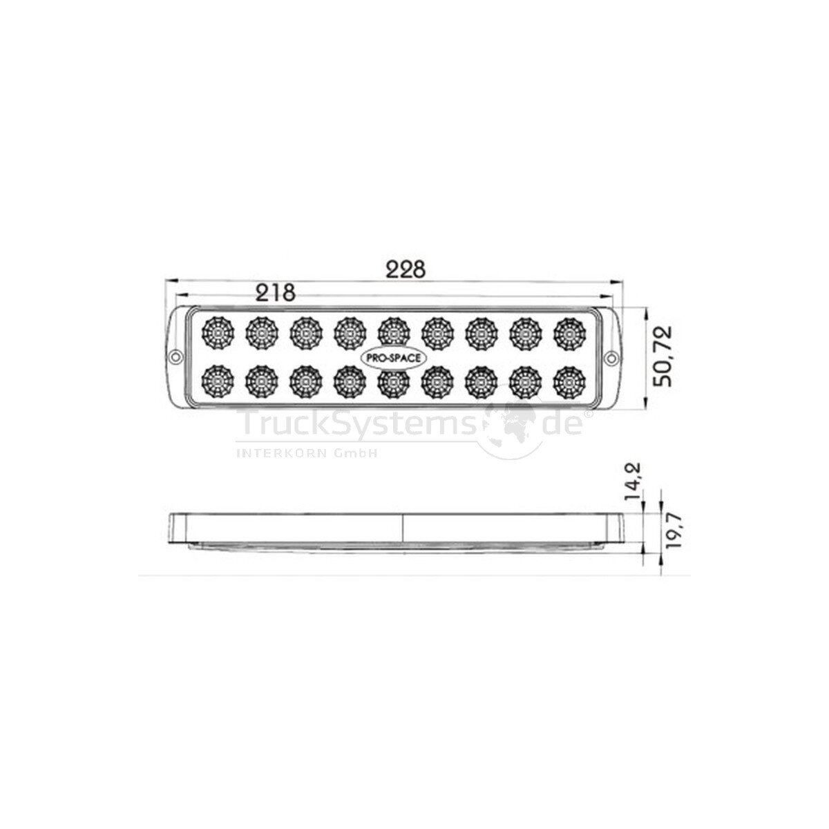PROPLAST LED-Innenleuchte PRO-S-SPACE - 40047023, 77,20
