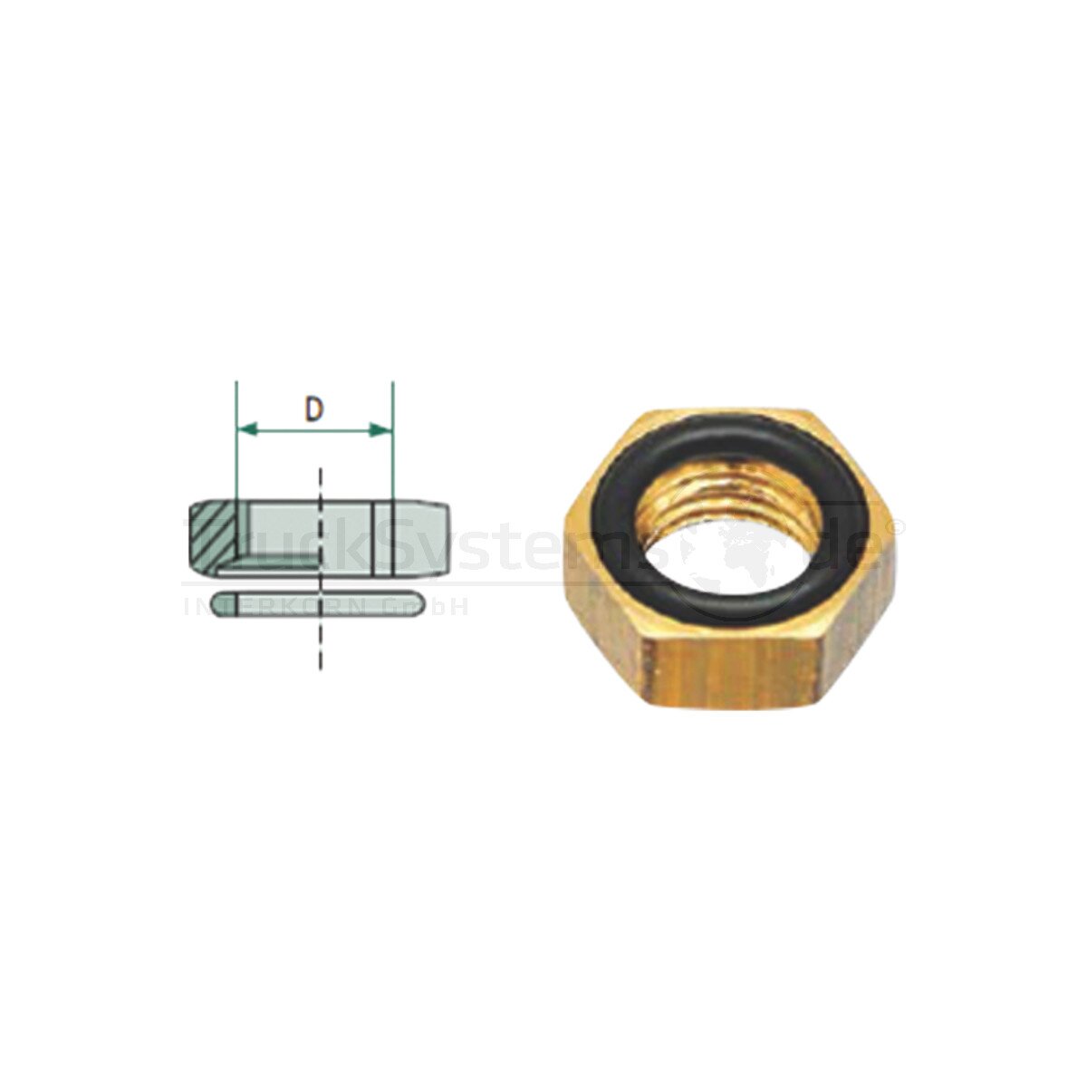 RAUFOSS Kontermutter mit O-Ring (M18x1 5) - 6237778, 8,63