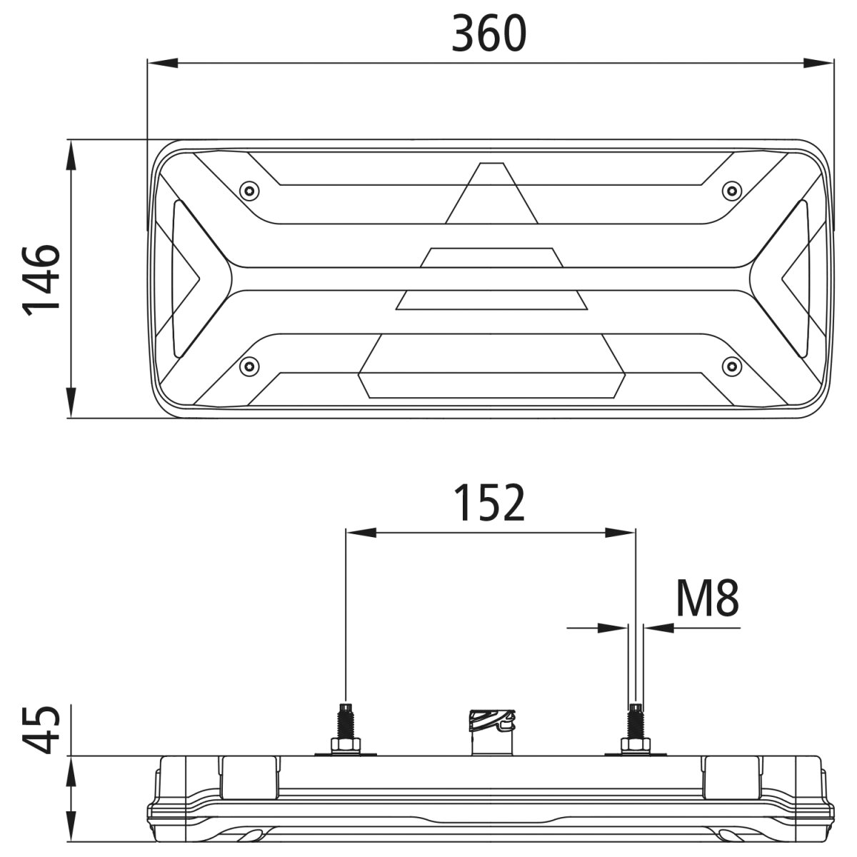 ASPÖCK EcoLED II Smartbox, 12/24V, li=re, 7-pol.AMP, Lichtscheibe los ...
