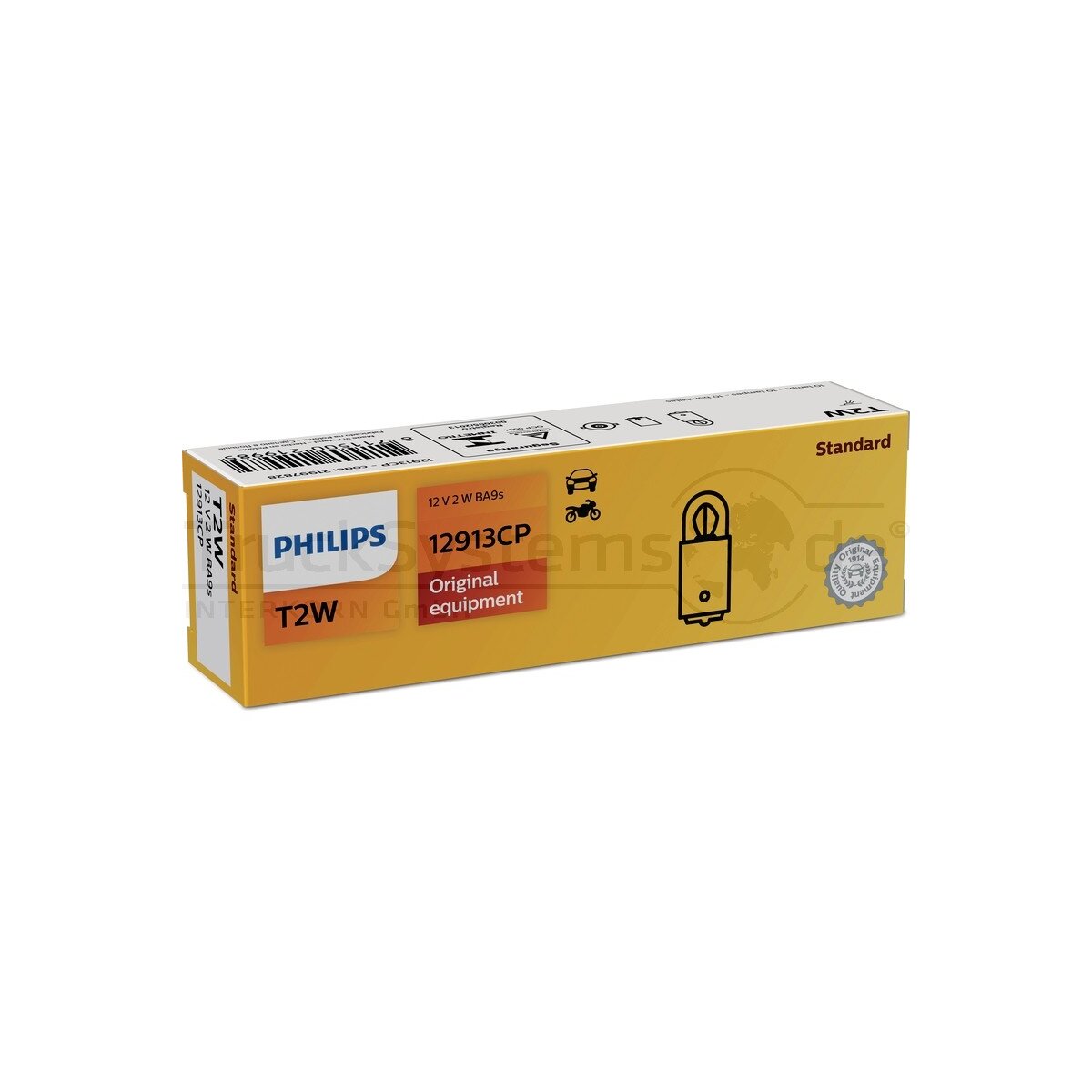 PHILIPS Anzeigenlampe 12V 02W 12913CP 12 Volt, 1,04