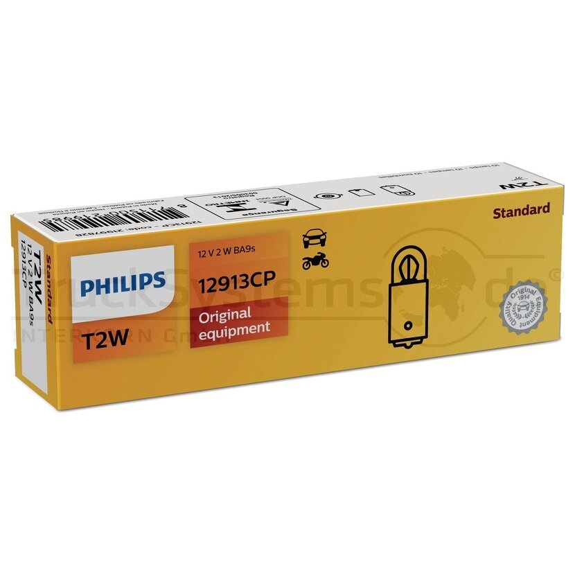 PHILIPS Anzeigenlampe 12V 02W 12913CP 12 Volt, 1,04