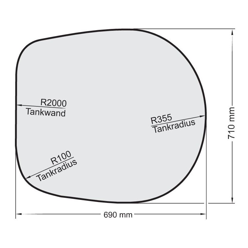 LKW Tank Dieseltank Volvo 530 l Alu, 805,88
