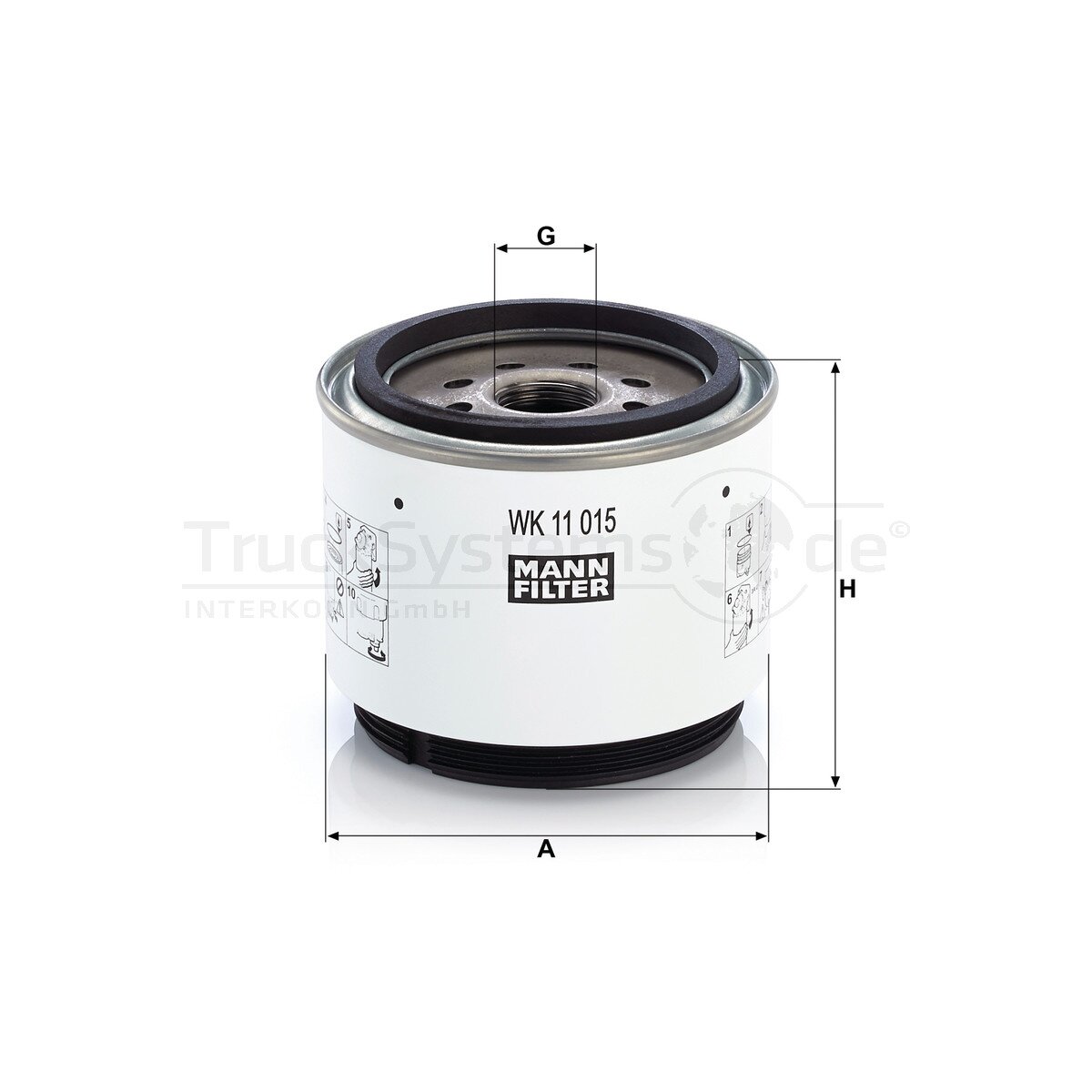 MANN-FILTER Kraftstofffilter WK 11 015 x - WK11015x für 11LD20250, 44,54