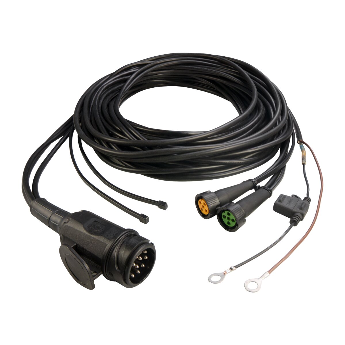 ASPÖCK Versorgungskabel,13-pol.Stecker, 2x5-pol. Baj. 10000 mm, 2 x D