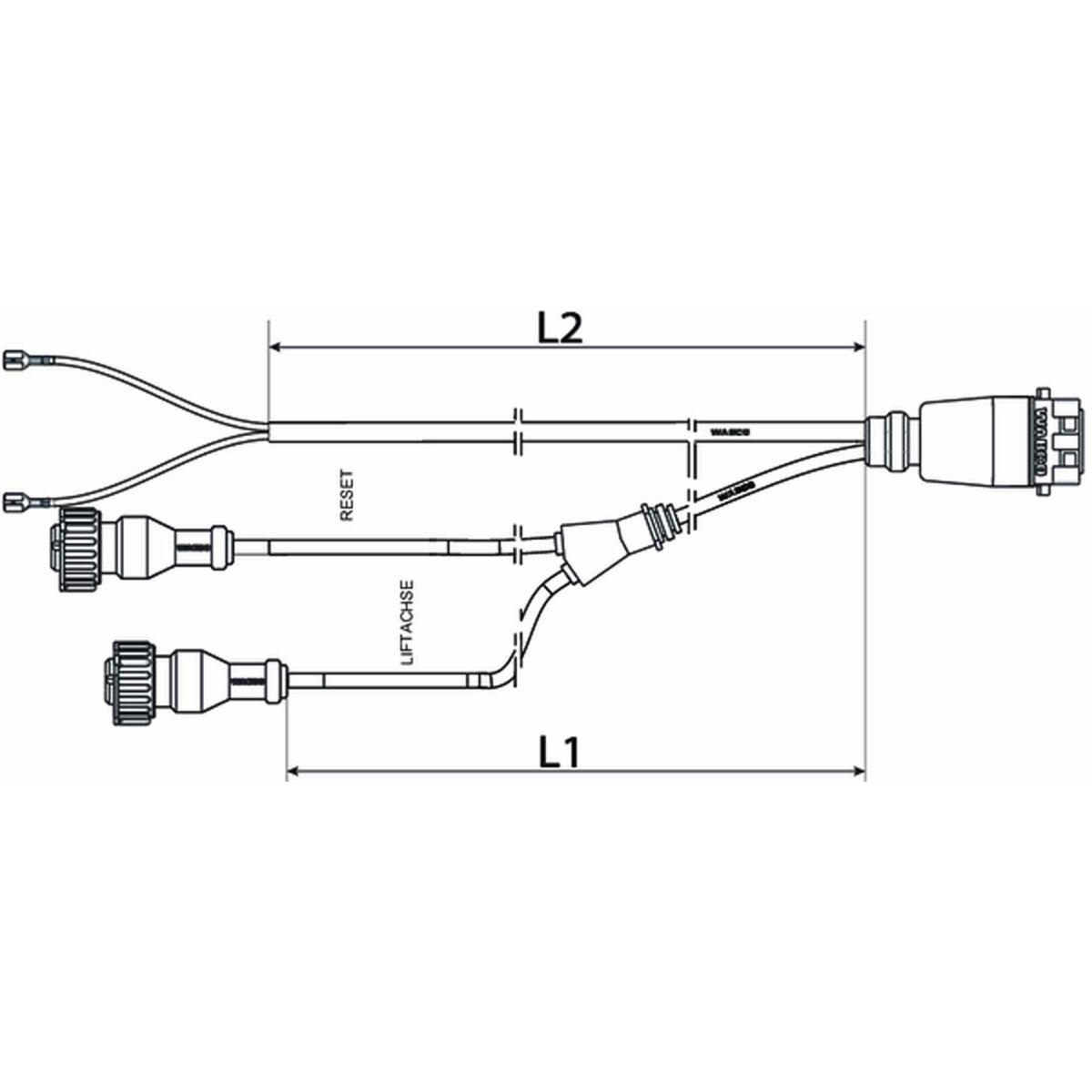 Wabco Kabel mit Stecker 4493463530 - 449 346 353 0, 278,03
