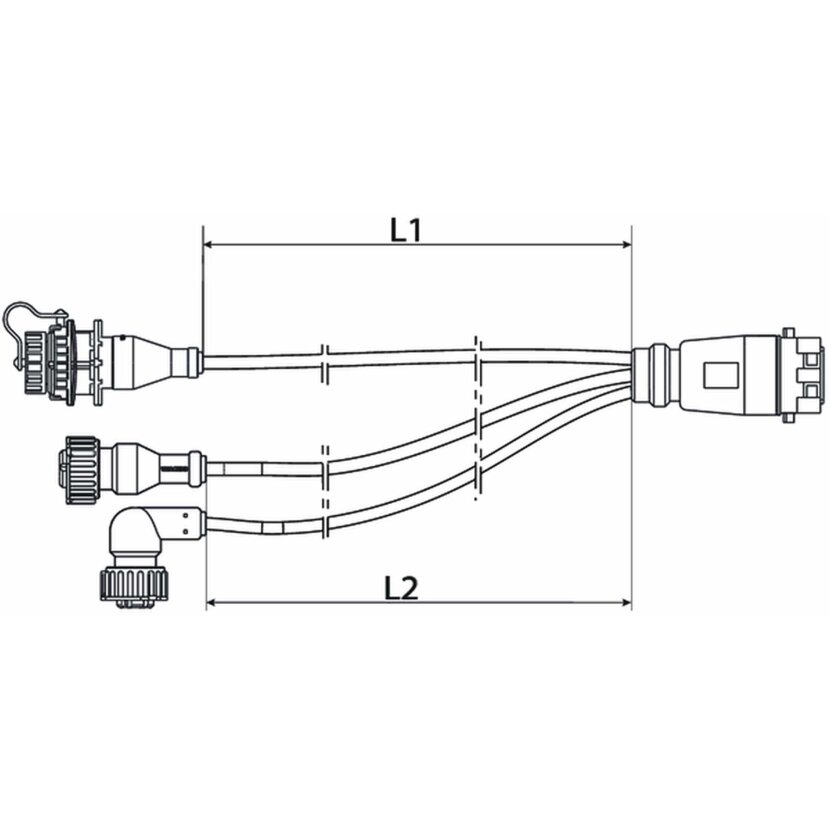 Wabco Kabel mit Gerätesteckdose 4495541130 - 449 554 113 0, 176,18