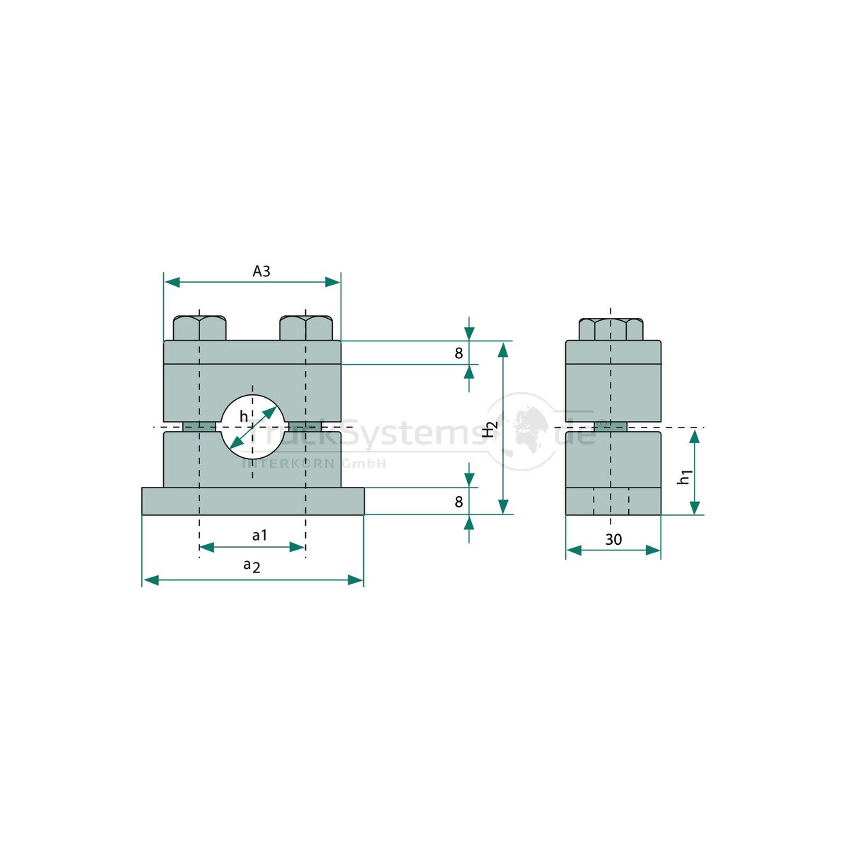 STAUFF Rohrschelle einfach schwer RS S II 20, 10,08