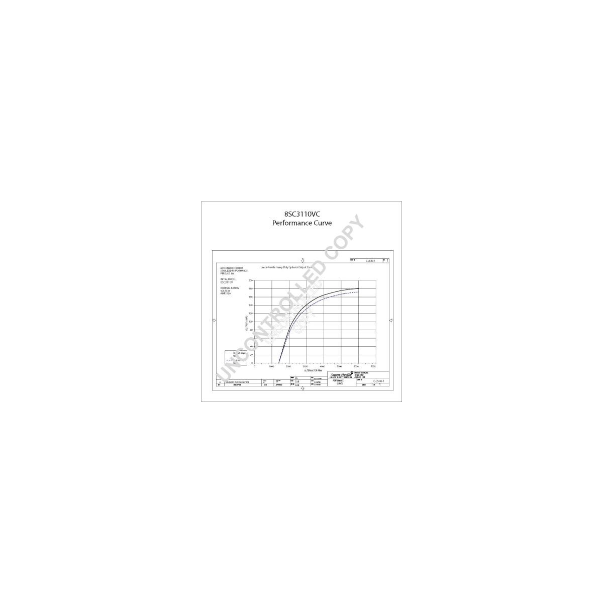 PRESTOLITE Generator 8SC3110VC, 456,77