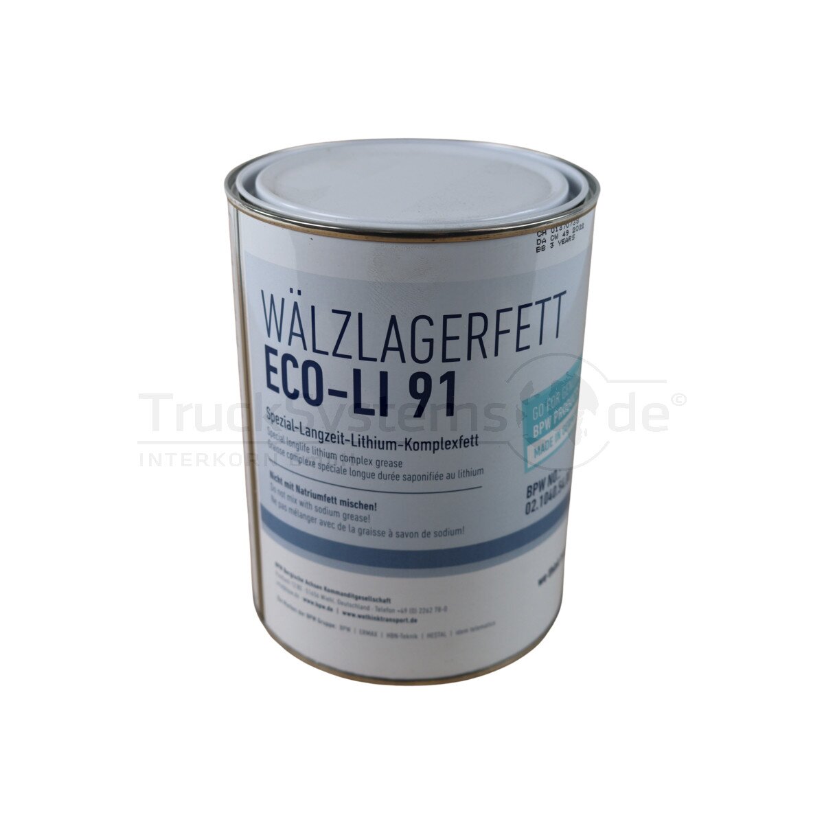 BPW Wälzlagerfett 1 kg ECO - LI91 N.WN1.049 - 02.1040.54.00 - 0210405 ...