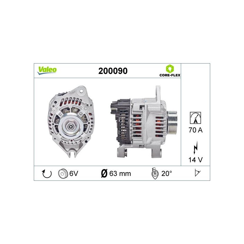 VALEO Generator 200090 für 5701-C3, 117,31