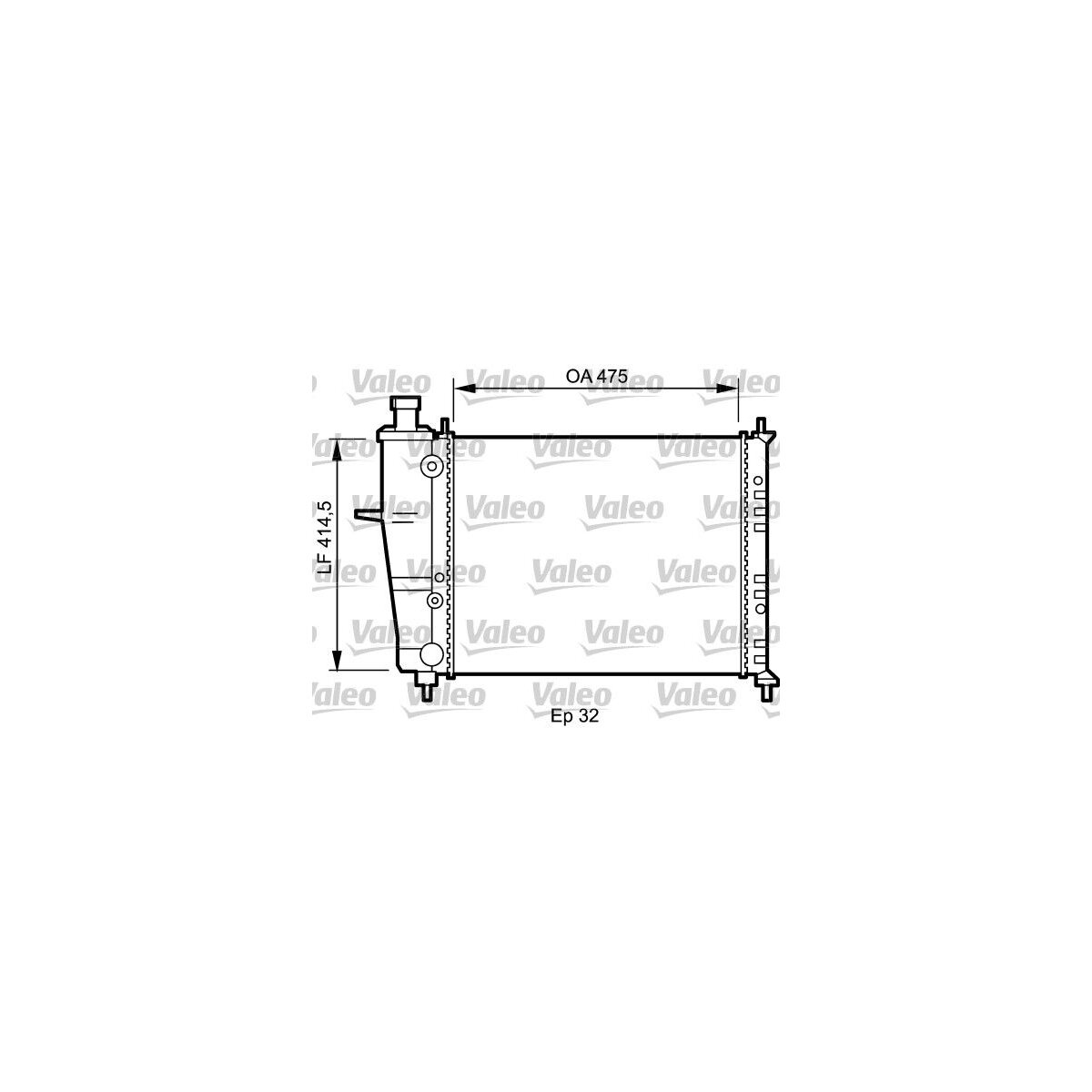 VALEO Kühler, Motorkühlung 734239 für 7776507