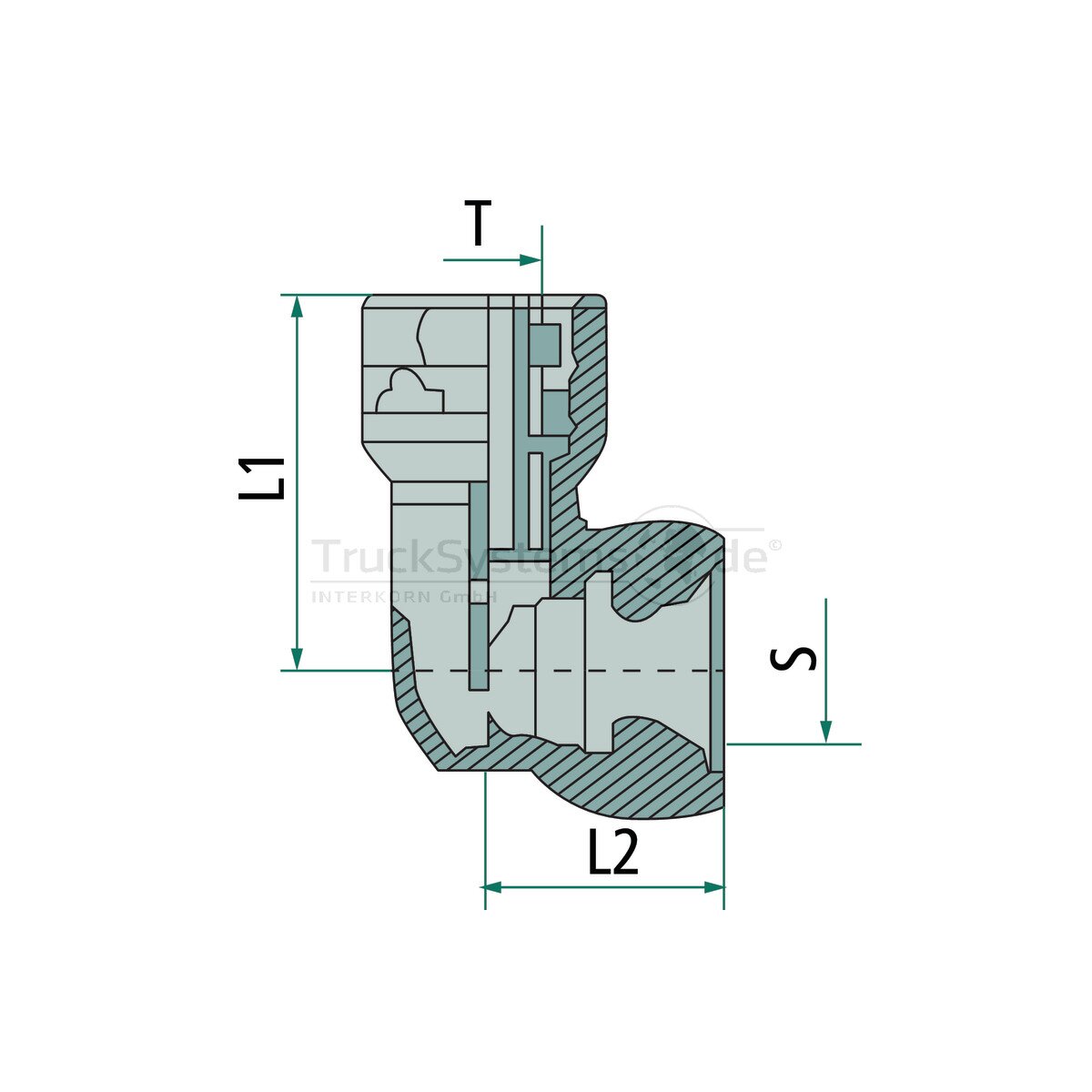 Kongsberg ABC Push-In Steckverbinder, 90°, Regular, 12 x 1,5 - 903122 ...