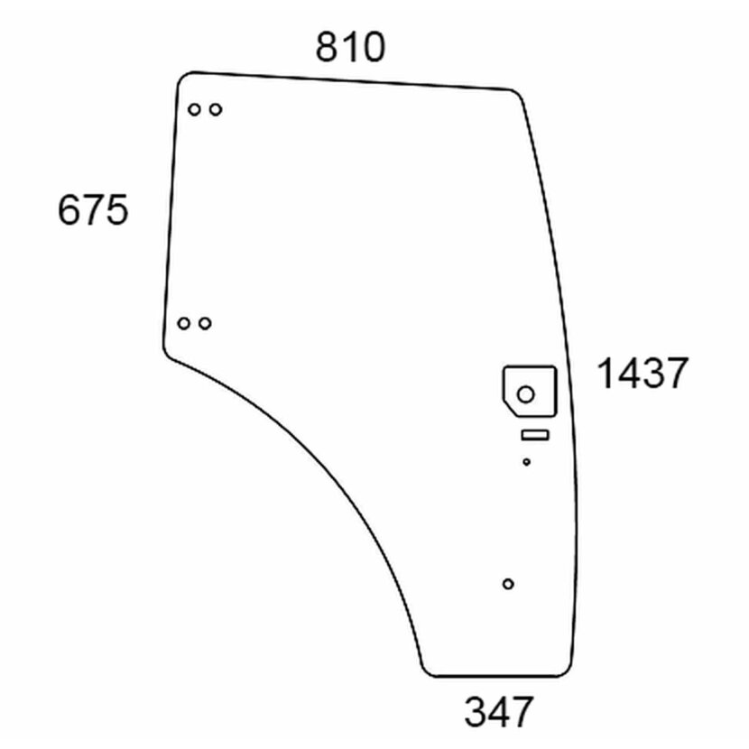 Türscheibe links - Case 87530786, 82027357, 87560786 - Kabine Puma Se