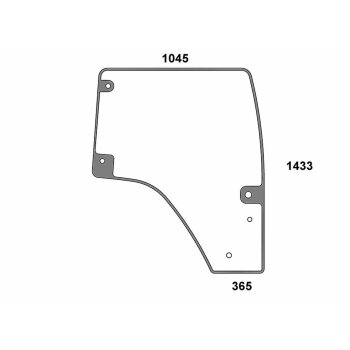 Türscheibe rechts - John Deere R198625,SU27313 - Kabine Lochmann (LX ...