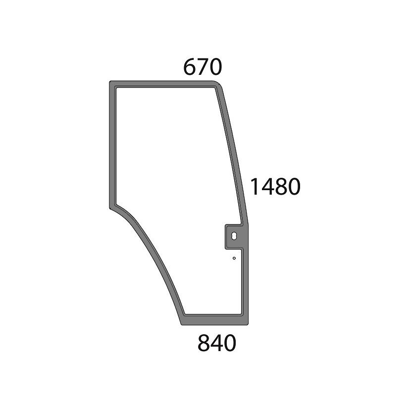 Türscheibe rechts - New Holland 82036000 - Kabine TM, 8000 Serie TM 1