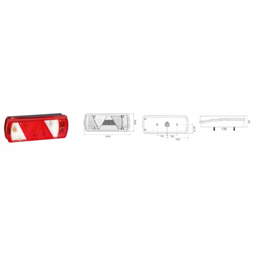 ASPÖCK LED-Heckleuchte Europoint III Truck - 25-7000-751 - 257000751,