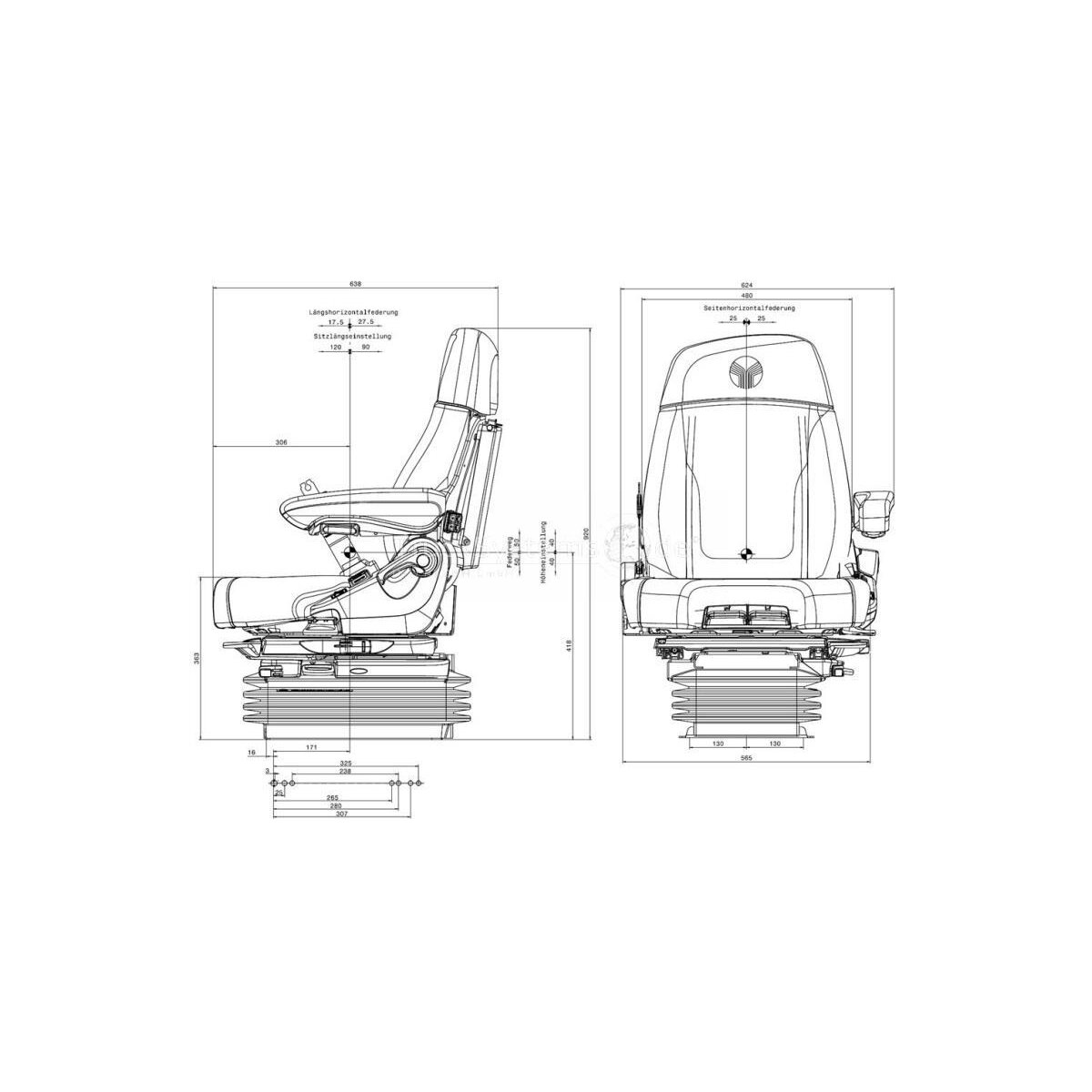 Sondersitz Fendt: Auf Basis GRAMMER Schlepper Sitz Maximo Dynamic PLU, 2.991,68