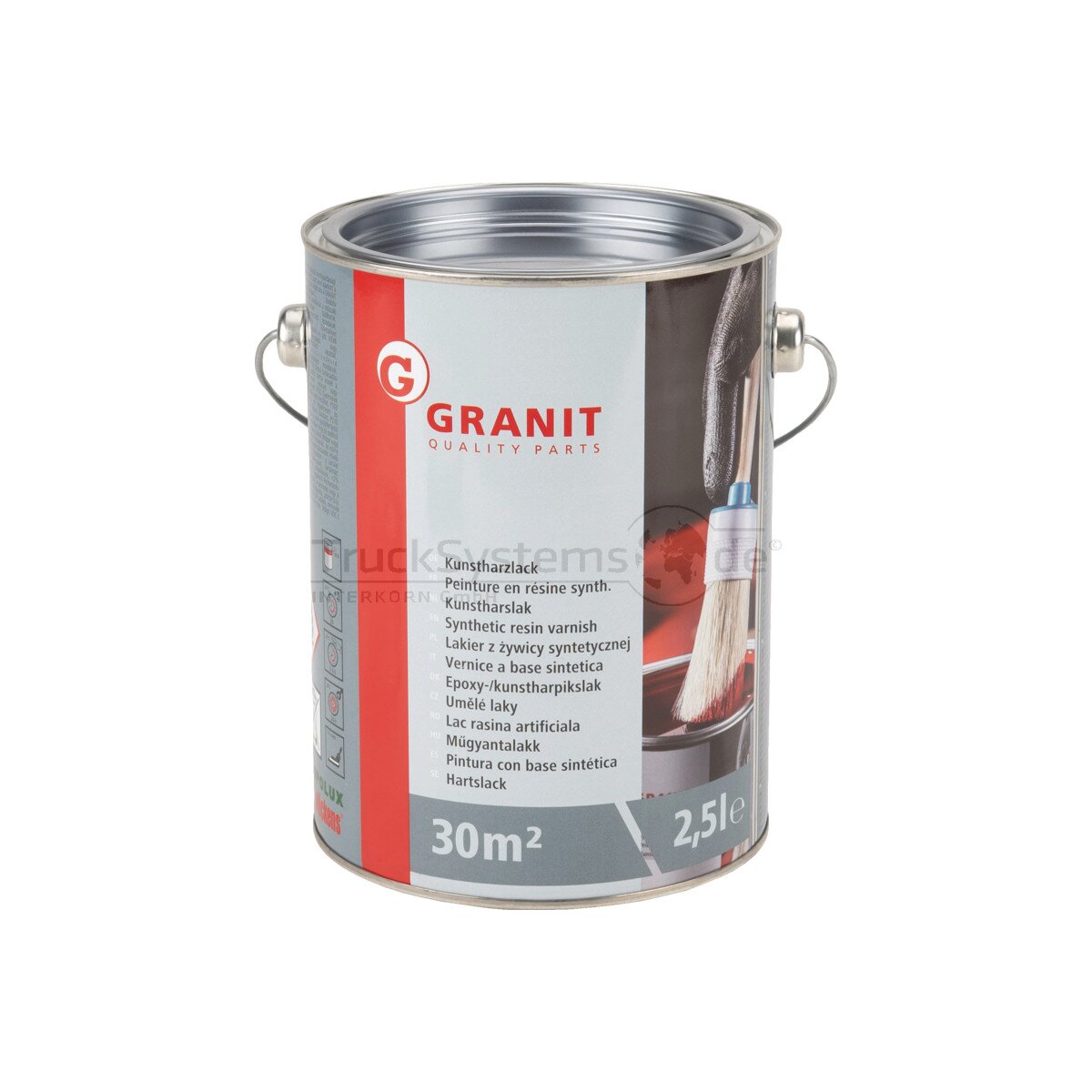 RAL Farbton RAL3002 Kaminrot 2,5L Dose Kunstharzlack, 52,07