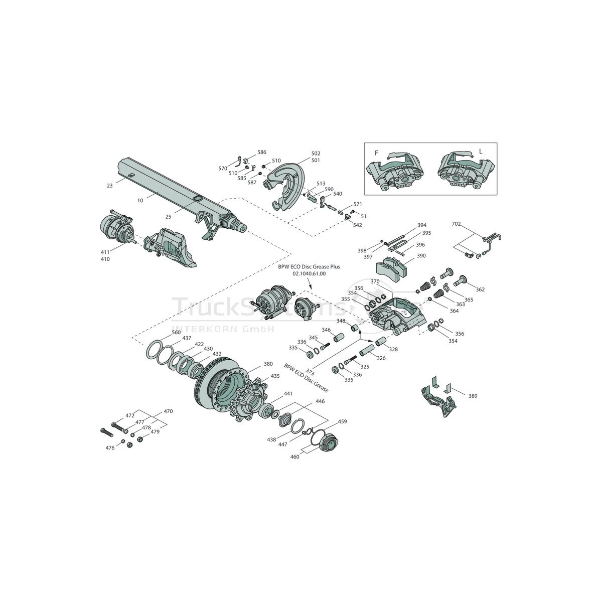 BPW Bremssattel - 09.362.72.12.2 - 0936272122, 806,82