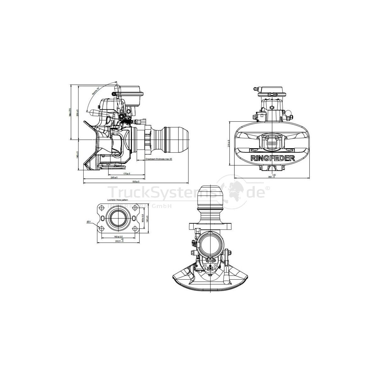 RINGFEDER Anhängerkupplung automatisch RF50 AM, 1.495,10