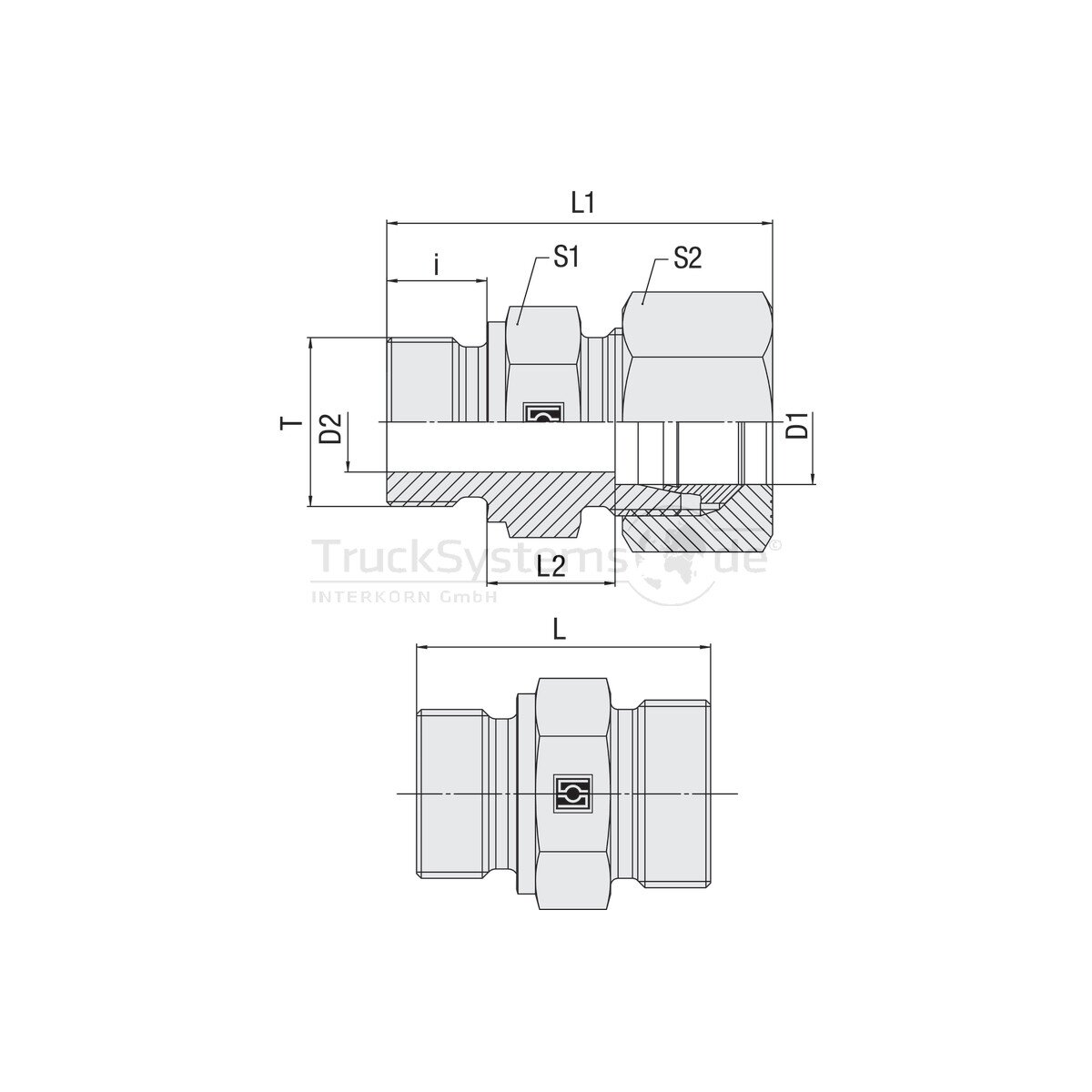 Verschraubung Typ: x-GE 12-LR1/ 2'' - 81600705, 9,12